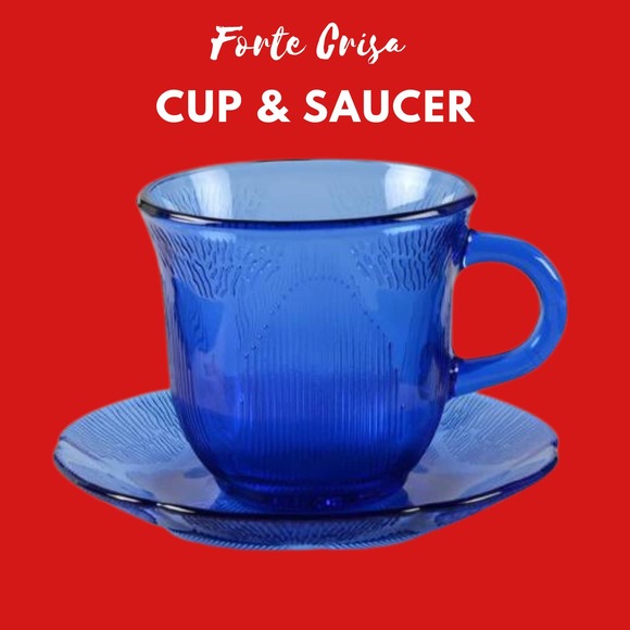 Forte Crisi | Dining | Vintage Mcm Forte Crisa Colbalt Blue Glass Cup ...